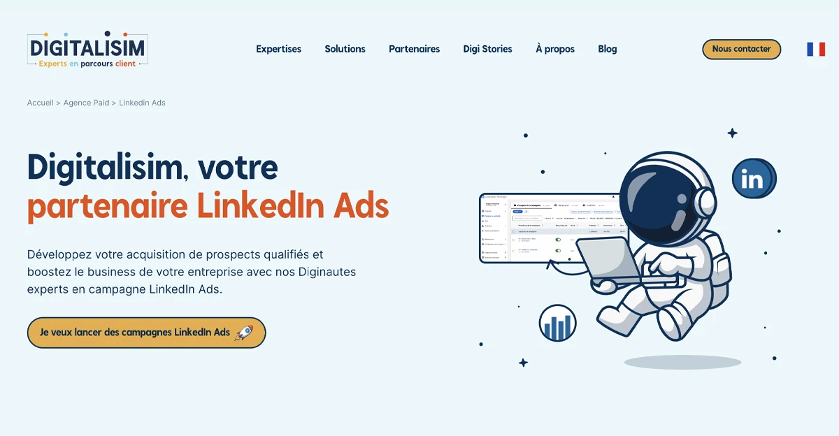 Agence Partenaire Linkedin Ads Digitalisim
