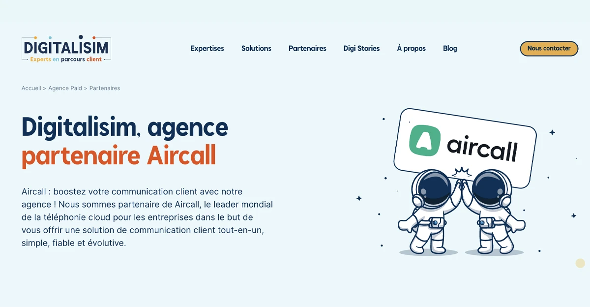 Agence Partenaire Aircall | DIGITALISIM