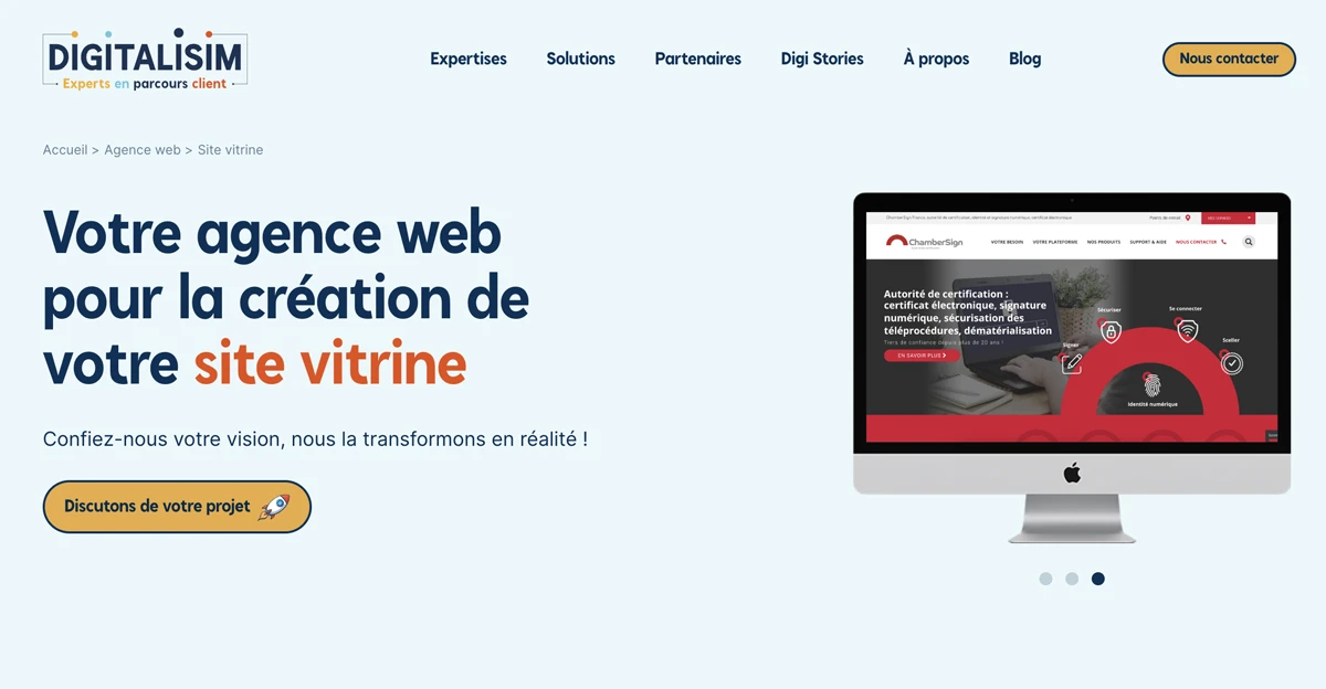 Création de site vitrine | Votre réussite en ligne | DIGITALISIM
